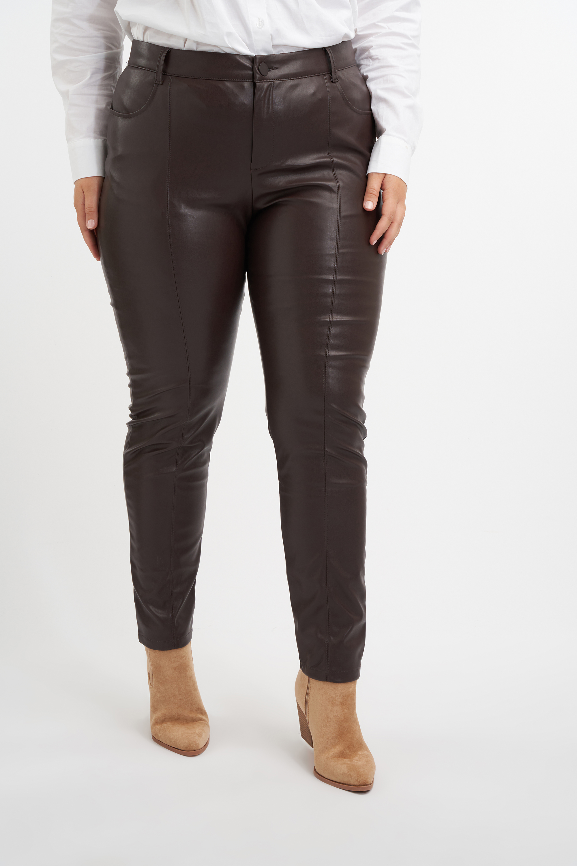 Dames Imitatieleren broek | MS Mode
